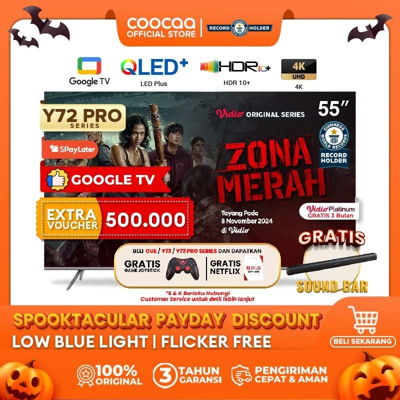 Jual Coocaa 55 Inch QLED Smart TV Google 4K UHD Dolby Vision Atmos ...
