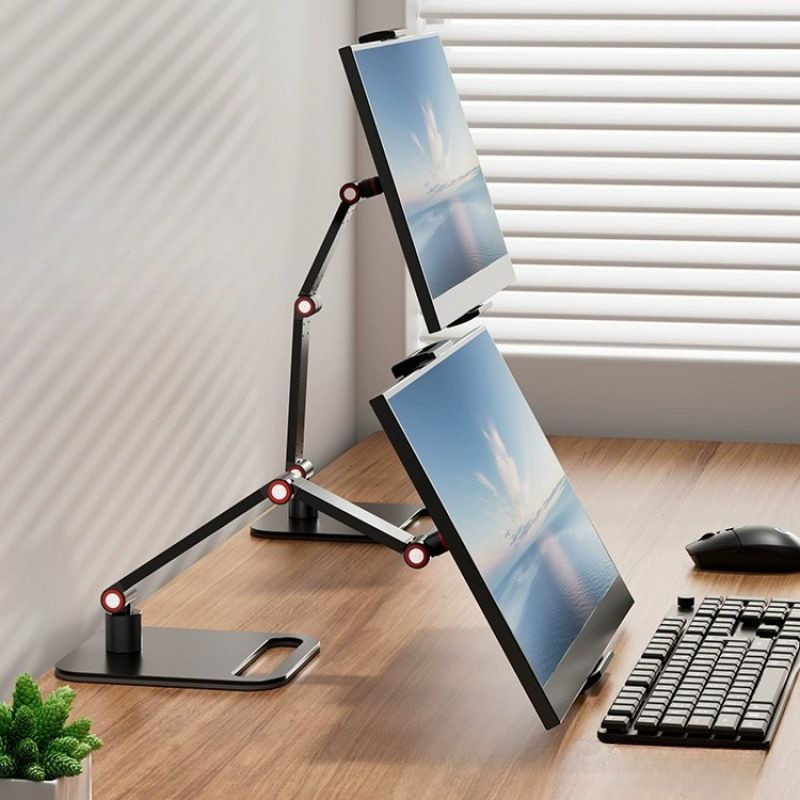 Jual Portable Monitor Tablet Holder Metal Stand Adjustable Bracket 13 ...