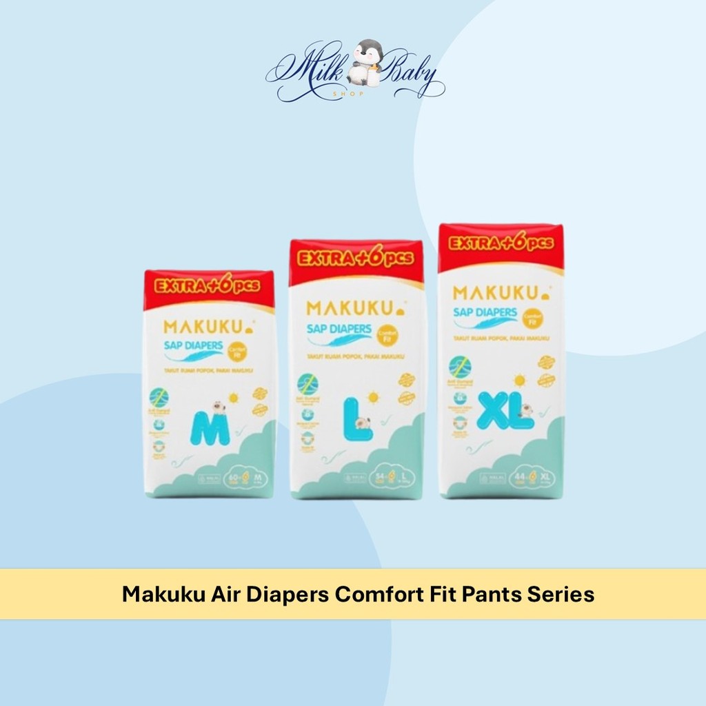 Jual Makuku Air Diapers Comfort Fit Pants - Popok Sekali pakai | Shopee ...