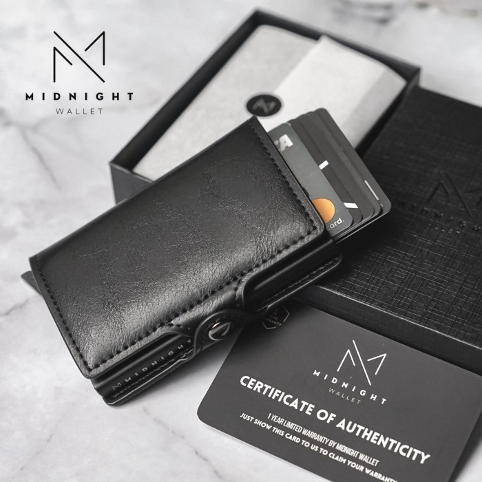 Jual Dompet Pria Kulit MIDNIGHT Smart Wallet Card Holder RFID Compact ...