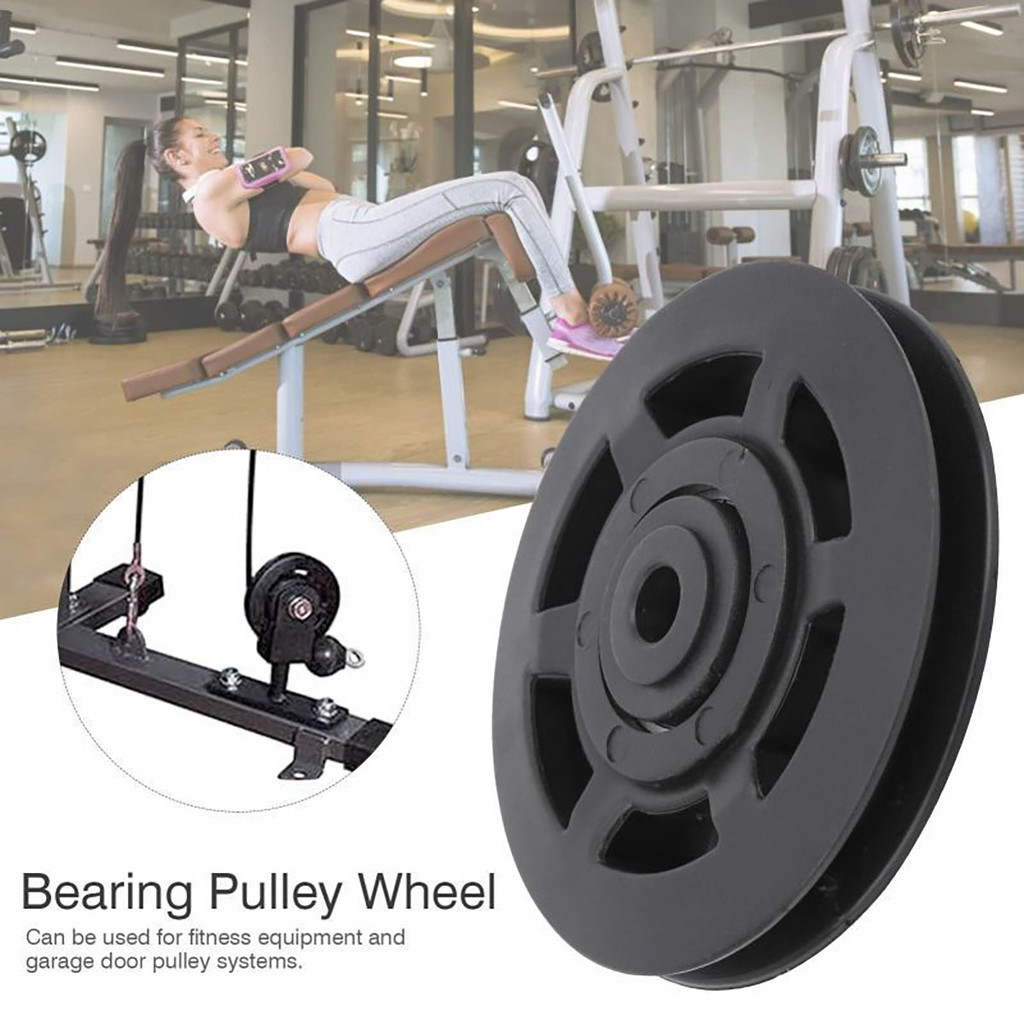 Jual Roda Katrol Gym 90/100mm Pulley Gym Universal Nylon Bearing Roda Pulley Home Gym Bahan ...