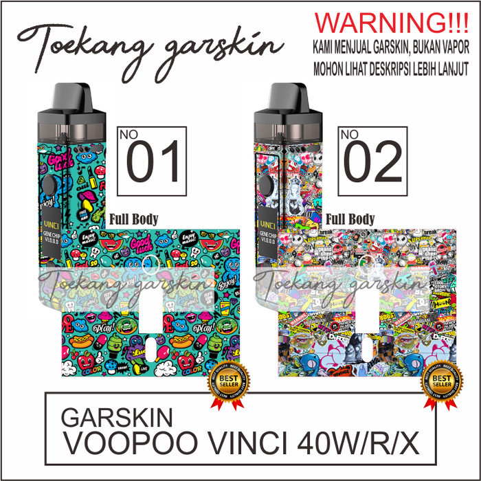 Jual garskin skin voopoo vinci 40w & R & X MOTIF DOODLE | Shopee Indonesia