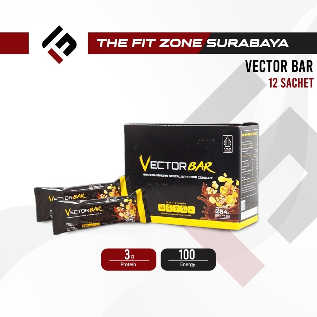 Jual VECTORLABS Vector Bar 12 Sachet Protein Bar Suplemen Penambah Protein | Shopee Indonesia