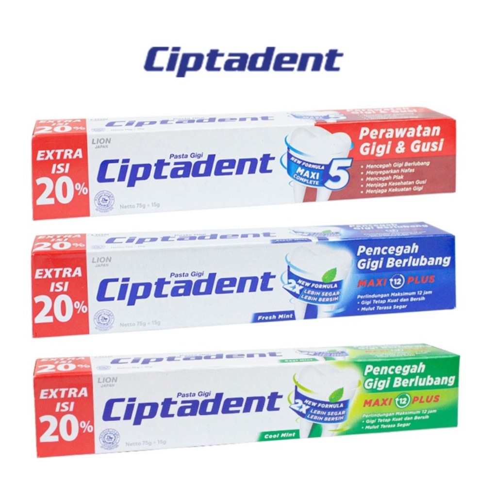 Jual CIPTADENT Pasta Gigi Maxi Plus 75 Gr | Shopee Indonesia