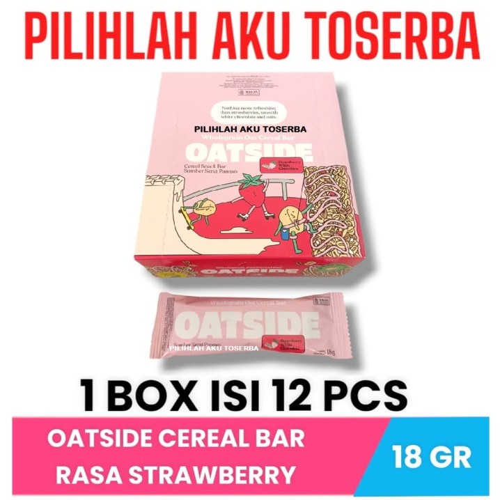 Jual Oatside Oat CEREAL BAR STRAWBERRY - ( HARGA 1 BOX ) | Shopee Indonesia