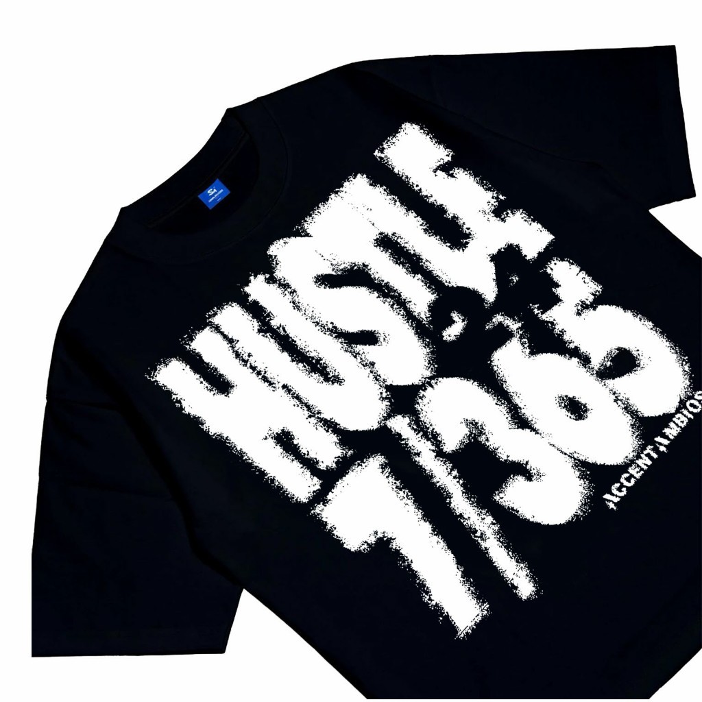 Jual AccentAmbios Cotton Combed Boxy fit Kaos Oversized Tshirt HUSTLE ...