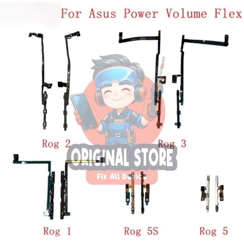 Jual Flexible power on off - volum volume asus ROG phone 1 2 3 5 5S fleksibel cable | Shopee ...