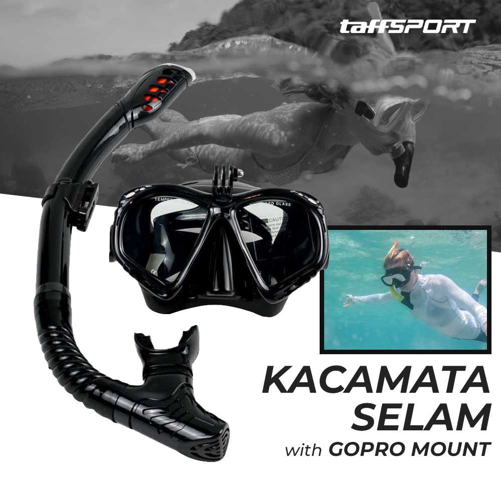 Jual TaffSPORT Kacamata Selam Scuba Diving Snorkeling with GoPro Mount ...