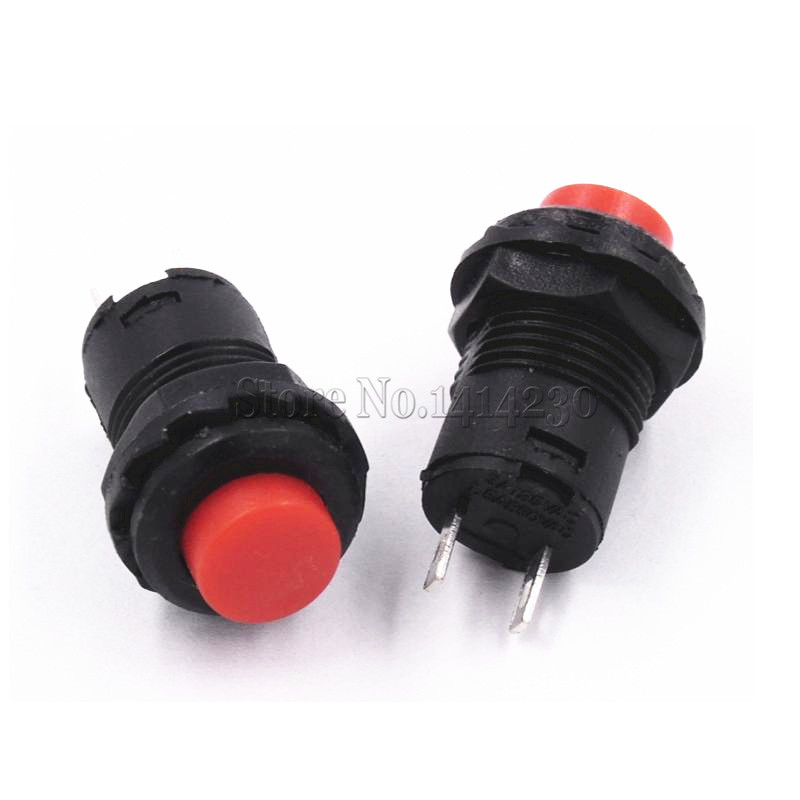 Jual 10PCS Mini Small Round Button Red Green Self-locking Push button ...