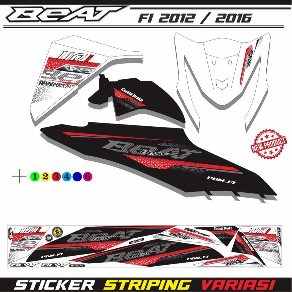 Jual TERBARU MOTIP STRIPING MOTOR MATIC HONDA BEAT FI POLET STRIPING ...