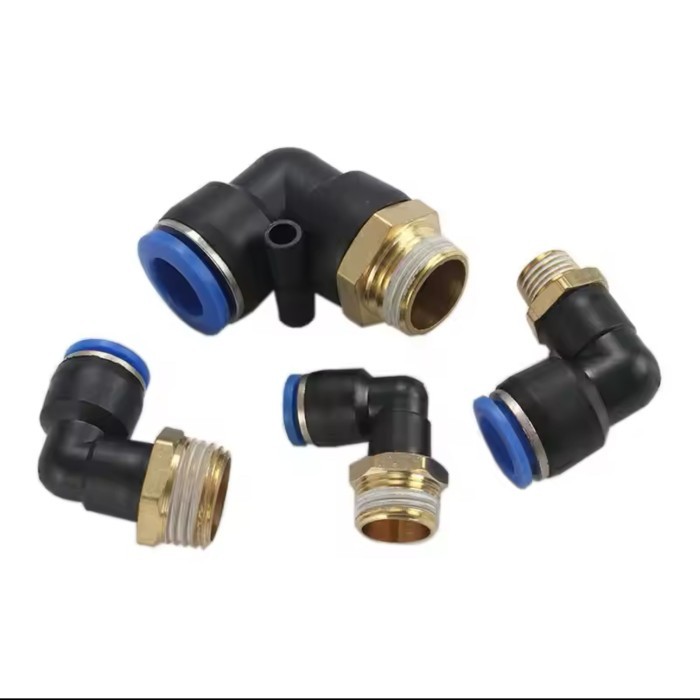 Jual Pneumatic Fitting Elbow PL 4-M6 / Selang 4mm Ke Drat Luar 6mm | Shopee Indonesia