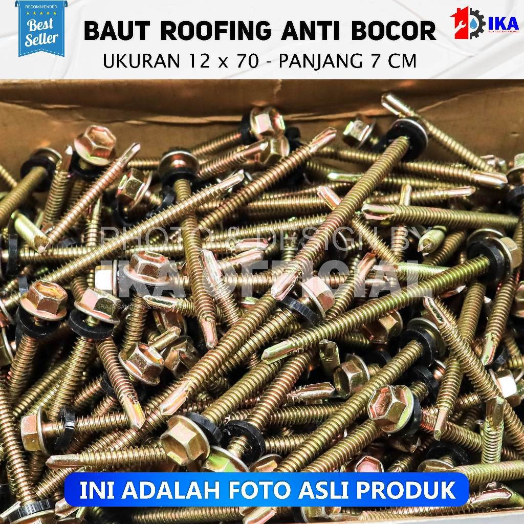 Jual 1 PCS / 1 Buah - 70mm Baut Sekrup Roofing / Baut Sekrup Baja ...
