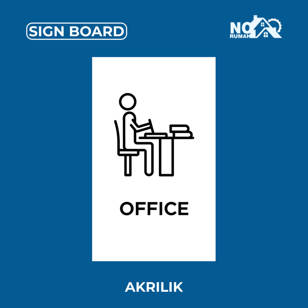 Jual Signage Papan Nama Office Sign Board Akrilik Print Papan Petunjuk ...