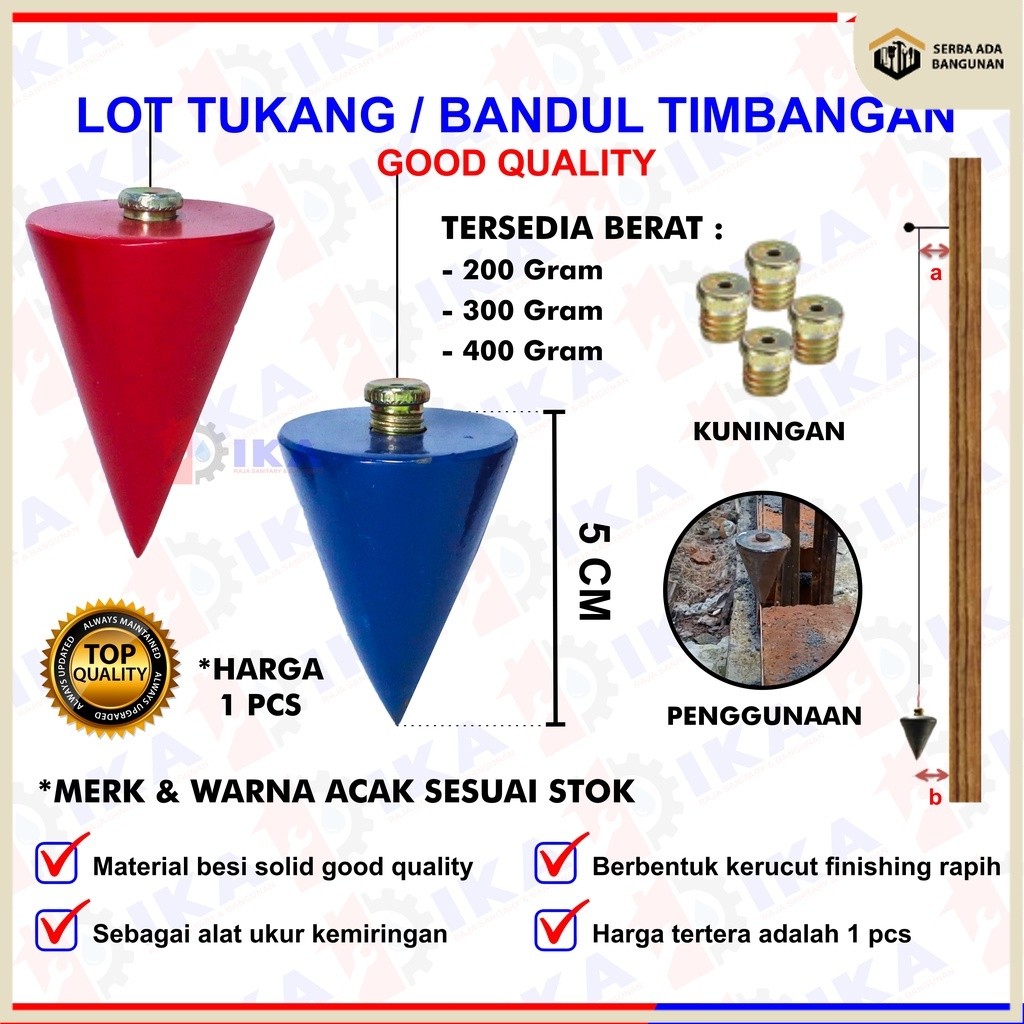 Jual Lot Timbangan / Lot Tukang / Bandul Gantungan Kerucut Murah LOT ...