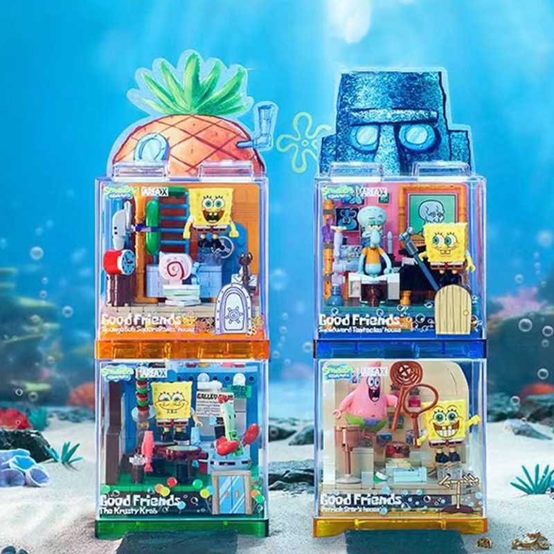 Jual Spongebob Building Blocks Patrick Star Krusty Krab Squidward ...