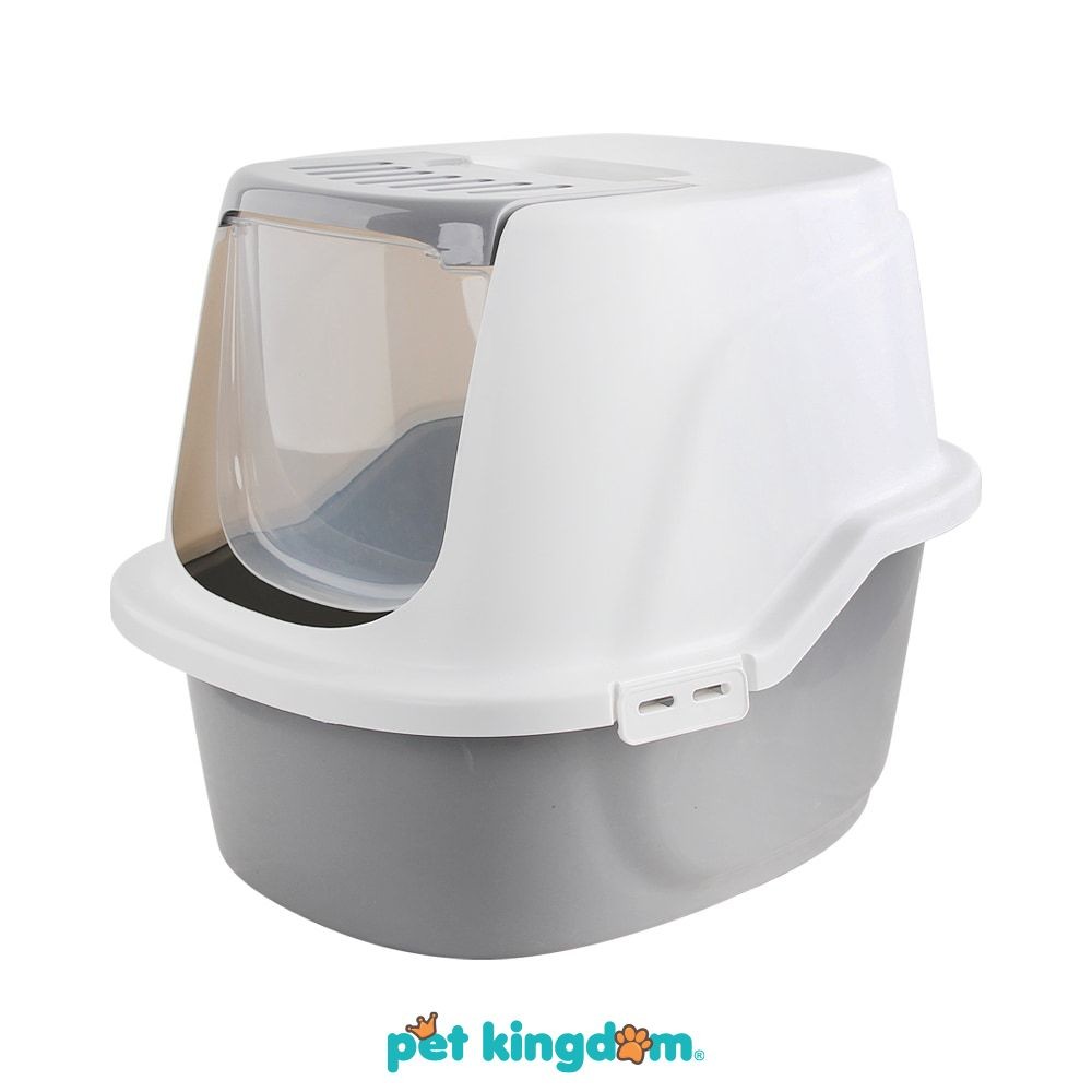 Jual Pet Kingdom Pawise 48X38X40 cm Hooded Kitty Toilet Kucing - Abu ...