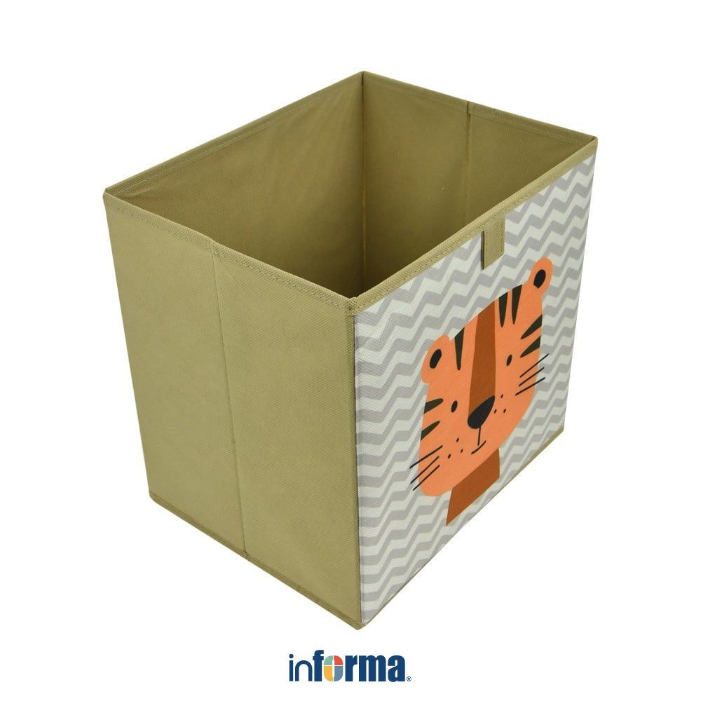 Jual Informa 29X23X29 cm Kotak Penyimpanan Lipat Motif Tiger - Cokelat ...