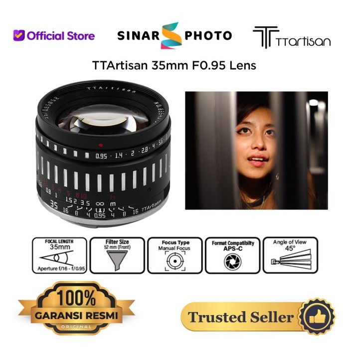 Jual TTArtisan 35mm f0.95 Fujifilm X TTArtisans 35 mm f/0.95 Sony ...