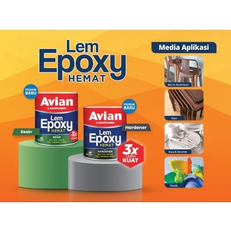 Jual LEM KUNING AVIAN LEM EPOXY 340gr PEREKAT LEM BESI KACA KAYU ...