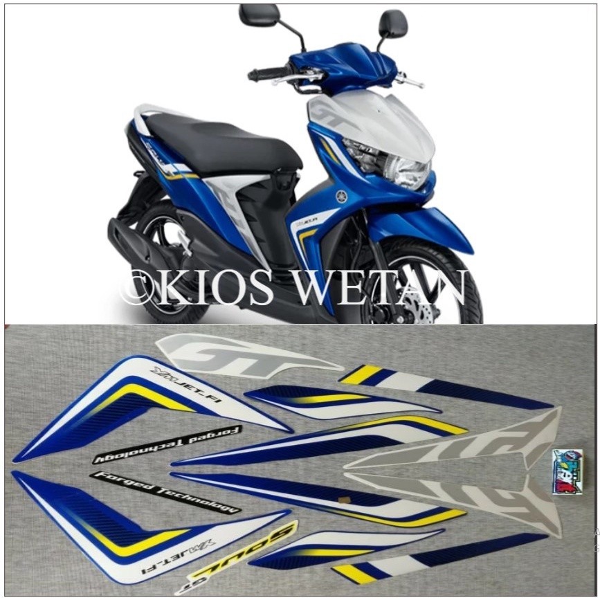 Jual STRIPING MIO SOUL GT BIRU TAHUN 2014 STIKER LIS STANDAR ORI YAMAHA ...