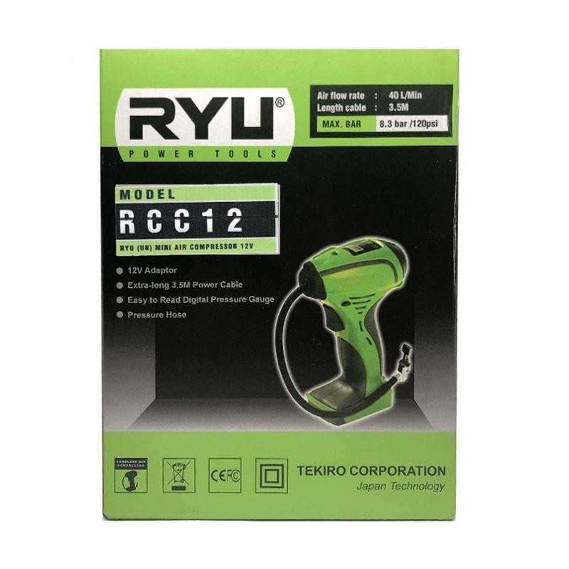 Jual RYU RCC12 Mini air compressor 12V DC pompa ban kompresor mini RCC ...