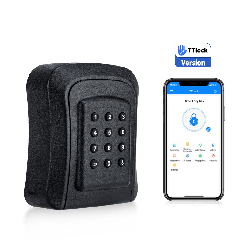 Jual Tuya or TTLock APP Key Box Outdoor Waterproof Safe Security Intelligent Password Anti-theft ...