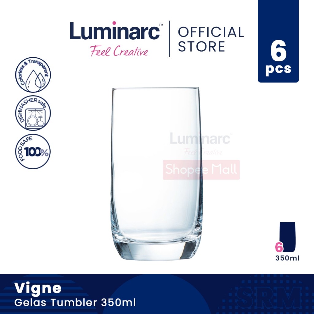 Jual LUMINARC Gelas Tumbler Vigne 350ml - 6pcs | Shopee Indonesia