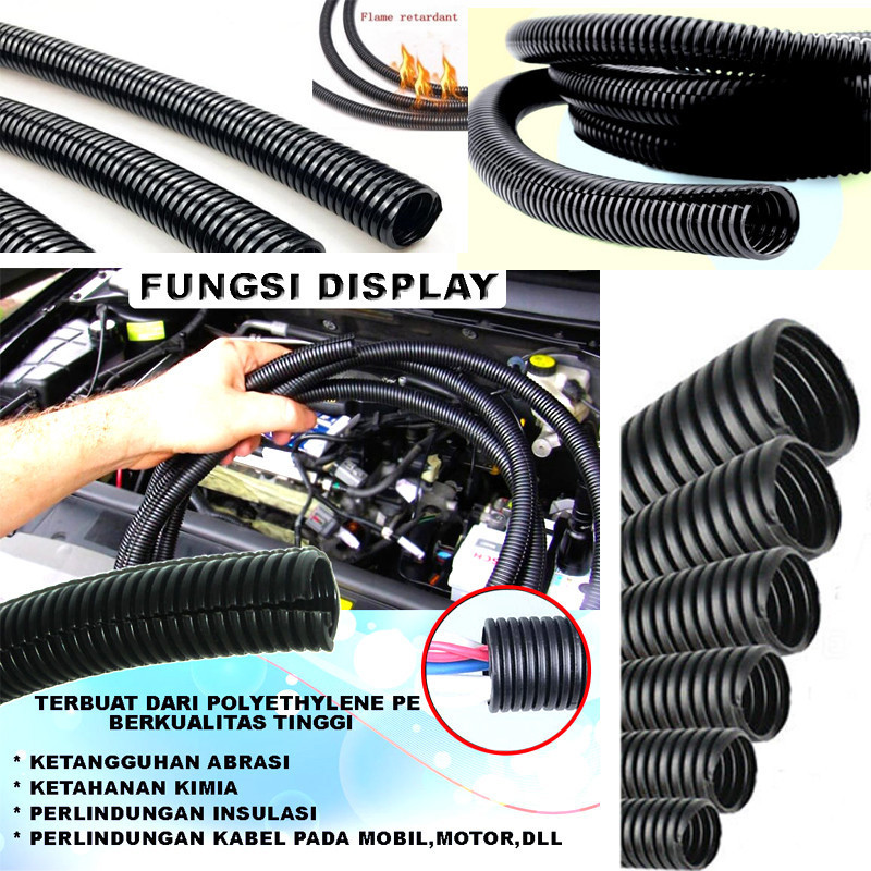 Jual Selang Belah per meter Selongsong Spiral Kabel Fleksibel Conduit ...