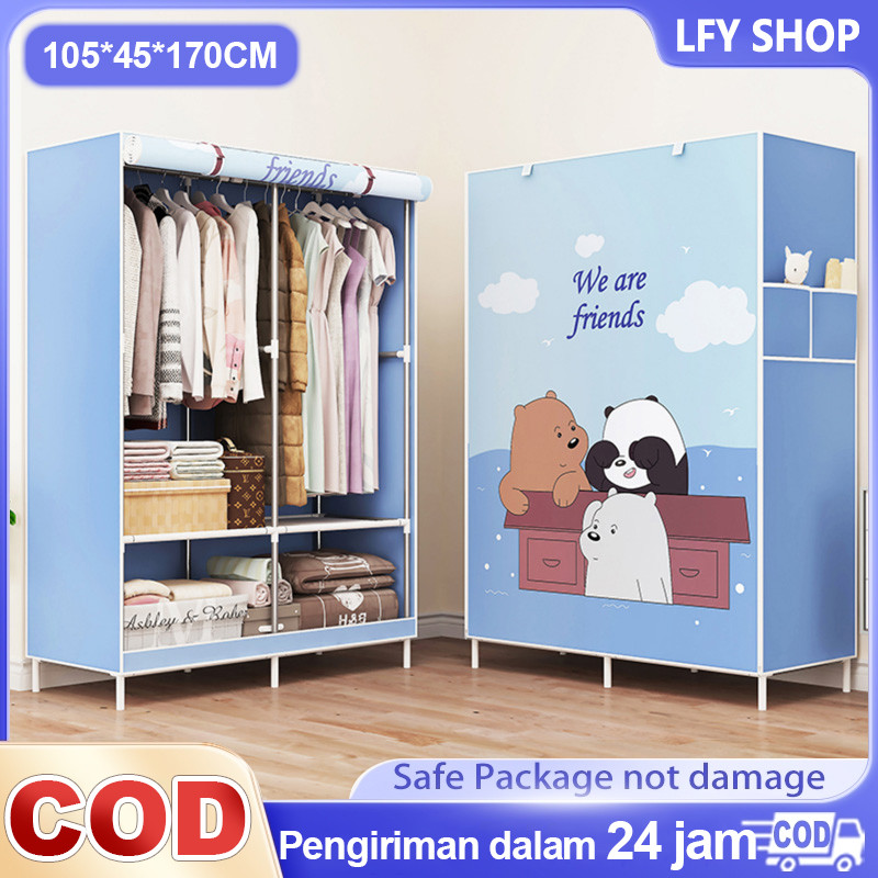Jual Lemari Pakaian Kain Portable Dengan Kain Dahan Debu Tempat ...
