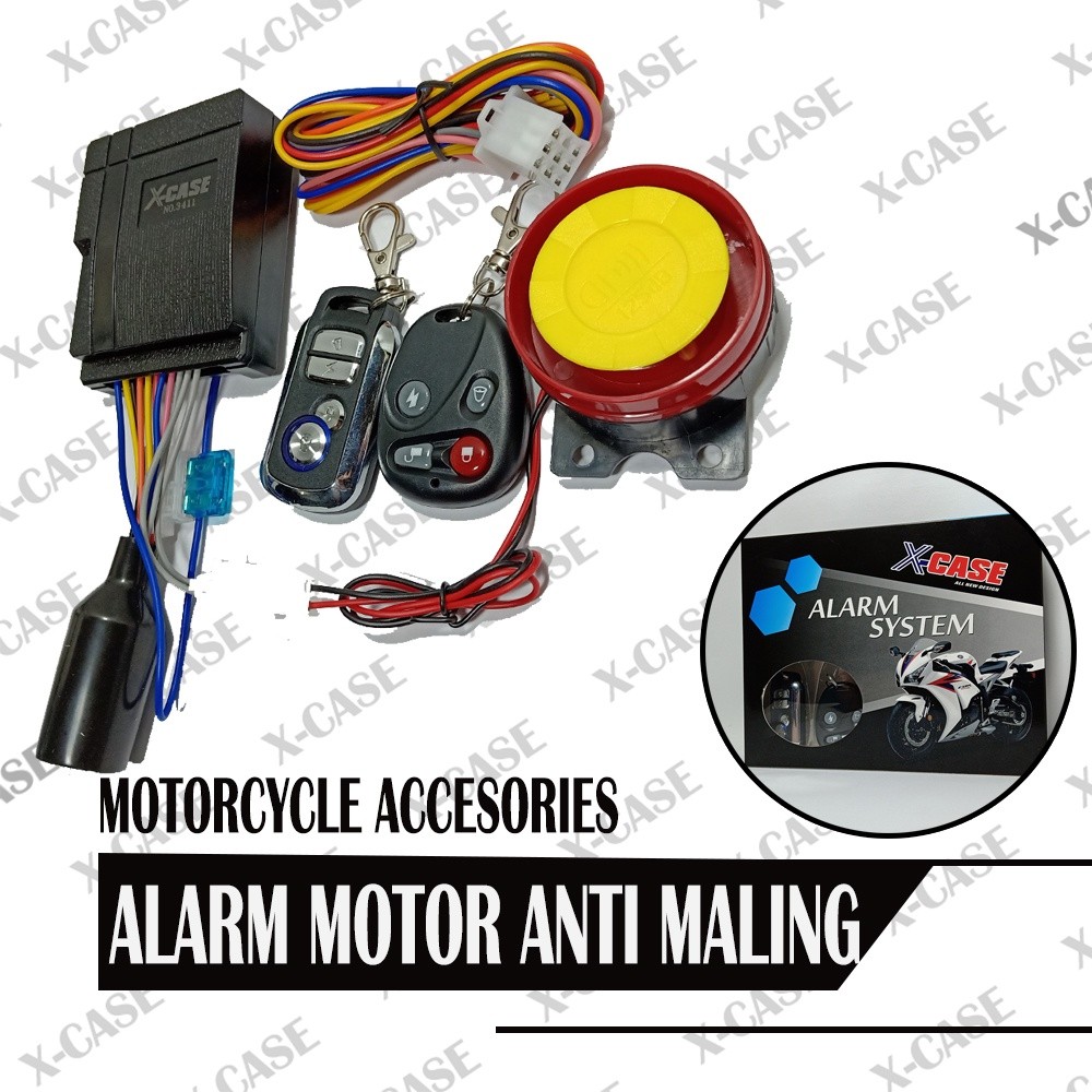 Jual Alarm Motor Anti Maling 2 Remote Bisa Starter Sensor Gerak Alarm ...