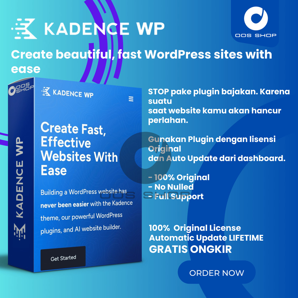Jual Kadence WP Theme WordPress Lifetime 100% Original License Lifetime Automatic Update ...