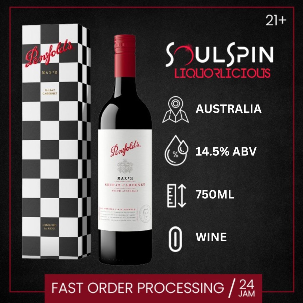 Jual Penfolds Max's Shiraz Cabernet Red Wine 750ml ( Nigo Giftbox ...