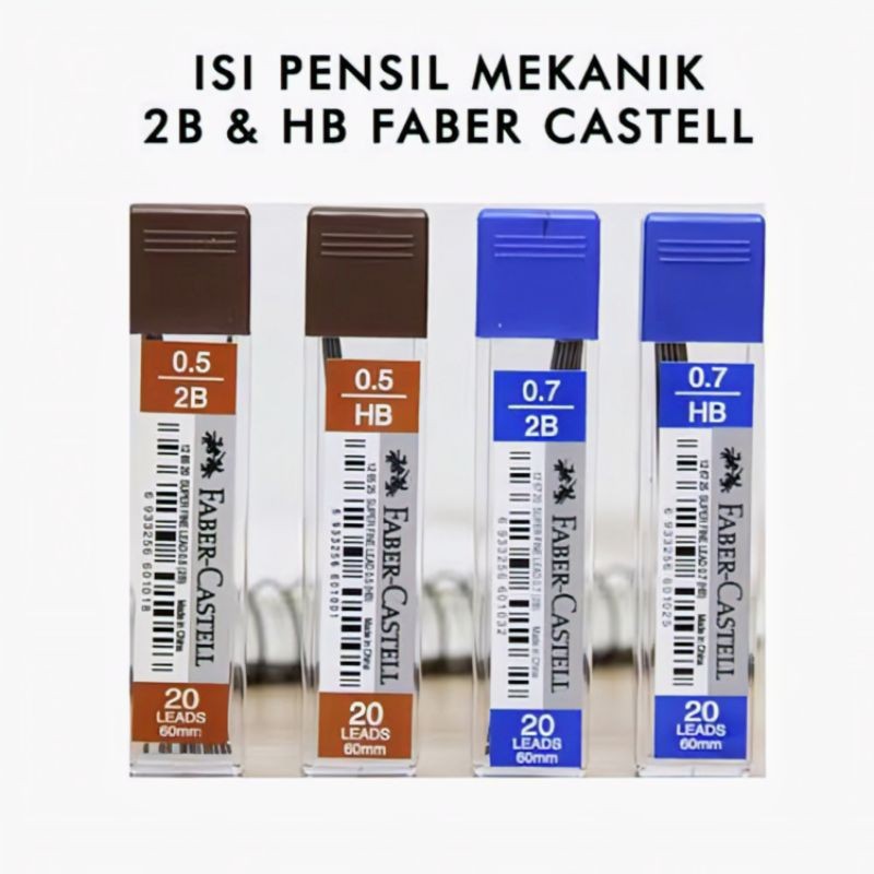Jual FABER CASTELL Pencil Lead 0.5/0.7 2B Isi Pensil Mekanik | Shopee ...