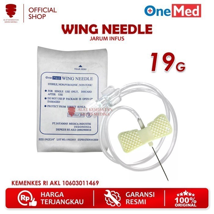 Jual Onemed Needle Wing Jarum Infus Disposable Infusion Set Kupu-Kupu Sterile Medis | Shopee ...