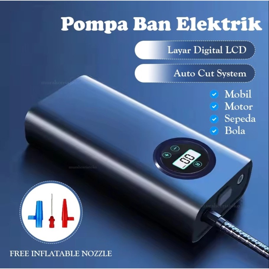 Jual Pompa Ban Elektrik Wireless Electric Car Flush Pump Portable Pompa ...