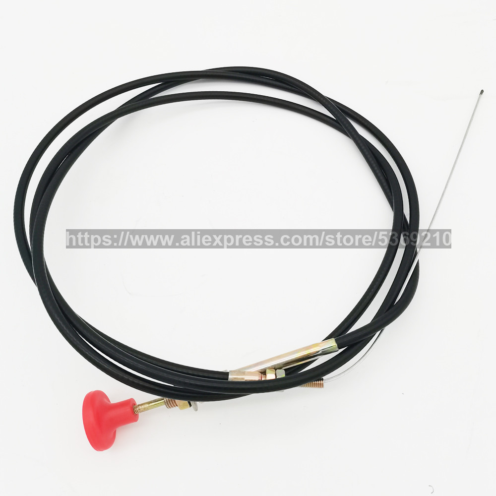 Jual Control-Push Pull Choke Cable 96" Round Knob Go-Kart Lawn Tractor ...