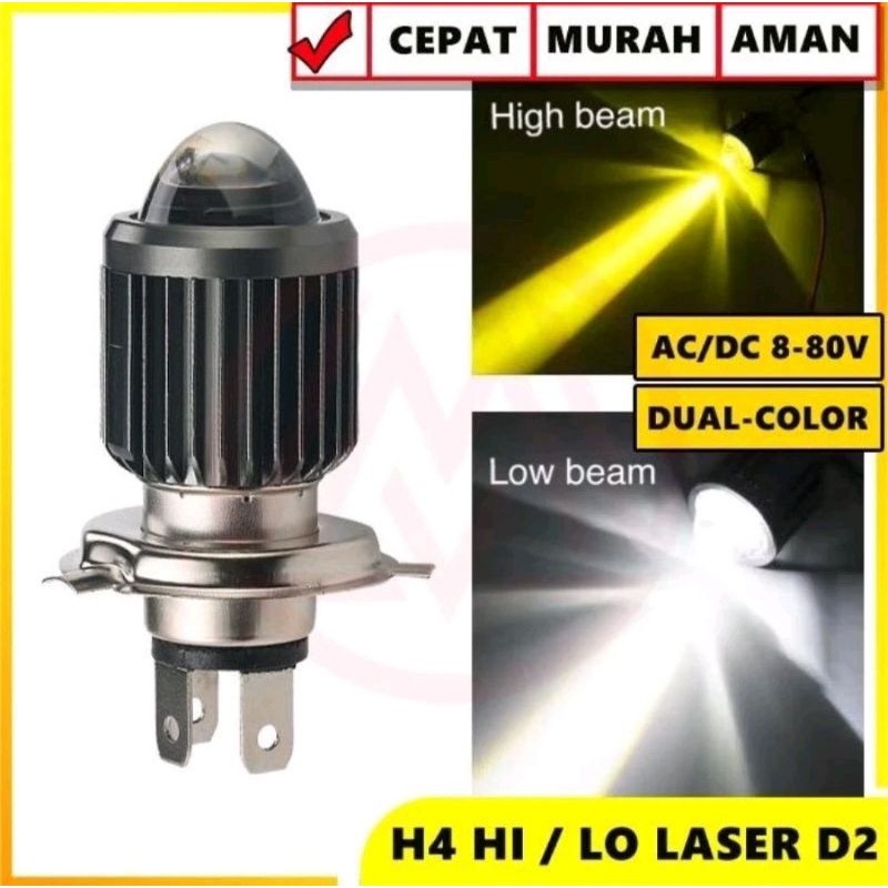 Jual Lampu Led Laser D2 H4 Hi Lo Lampu Headlamp Motor Mobil Truk 12V ...