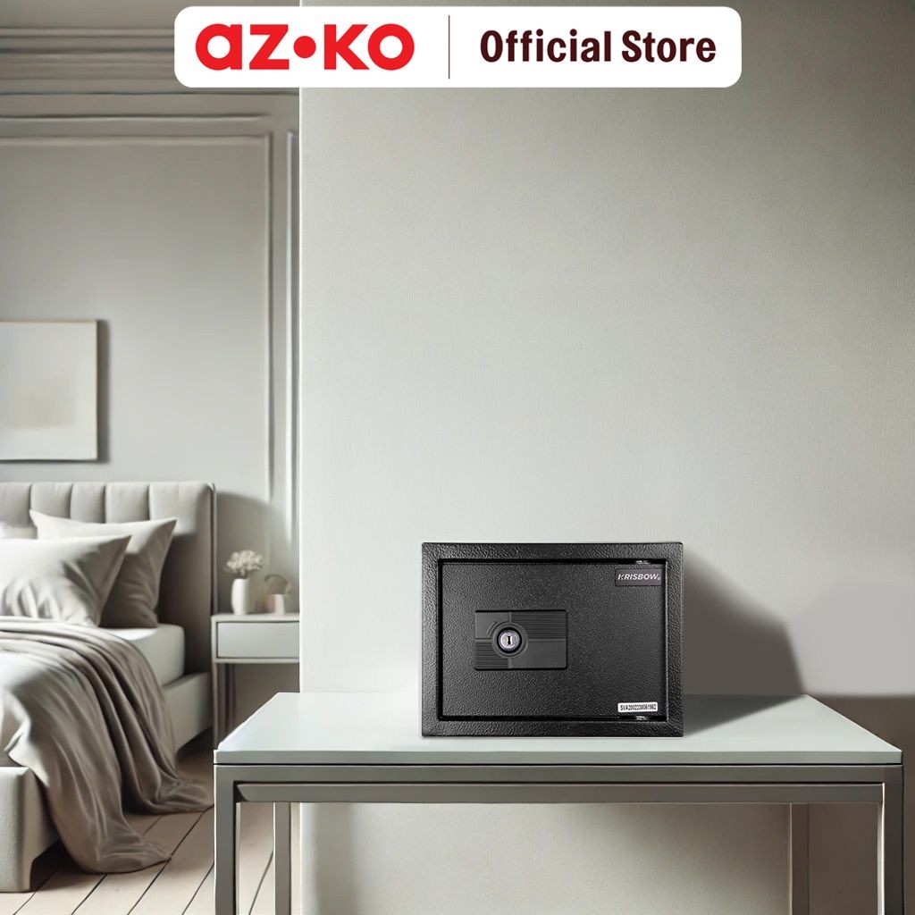 Jual AZKO Krisbow 23x17x17 cm Brankas Besi 17ck 1/3 Mm - Hitam Brangkas ...