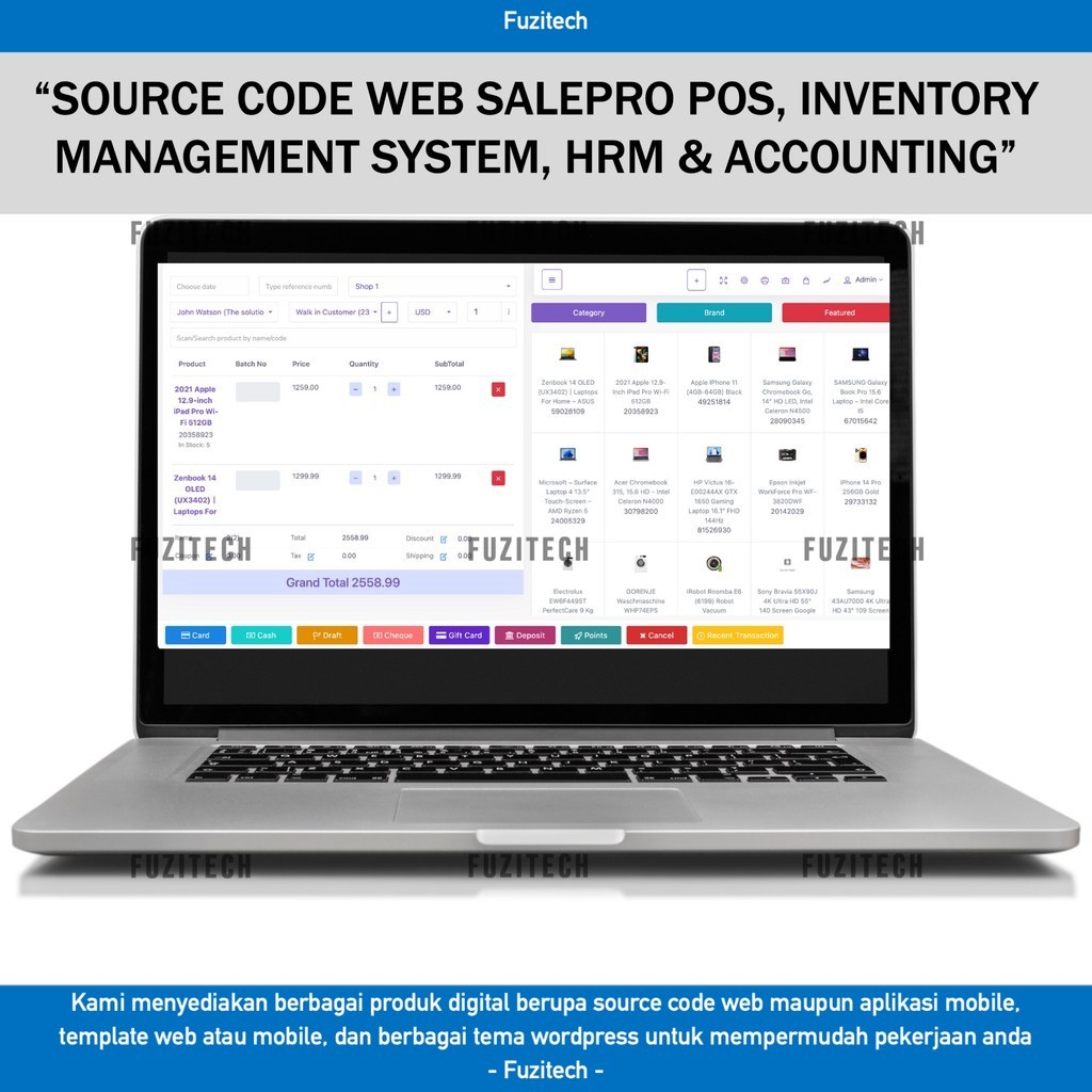 Jual SOURCE CODE APLIKASI WEB SALEPRO POS, INVENTORY MANAGEMENT SYSTEM, HRM & ACCOUNTING D52 ...