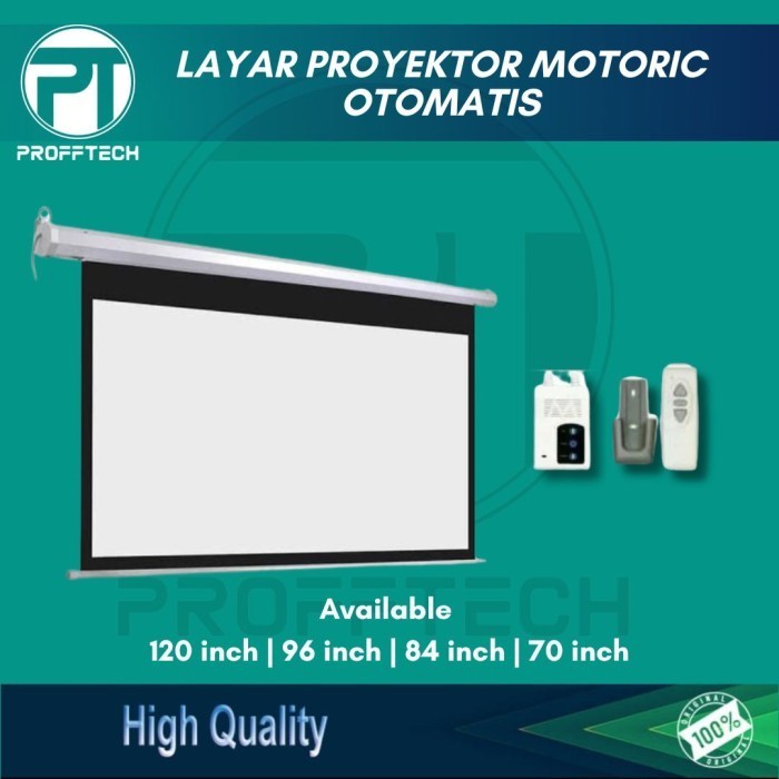 Jual Layar Proyektor Motoric Otomatis 70 INCH Wall Screen Projector ...