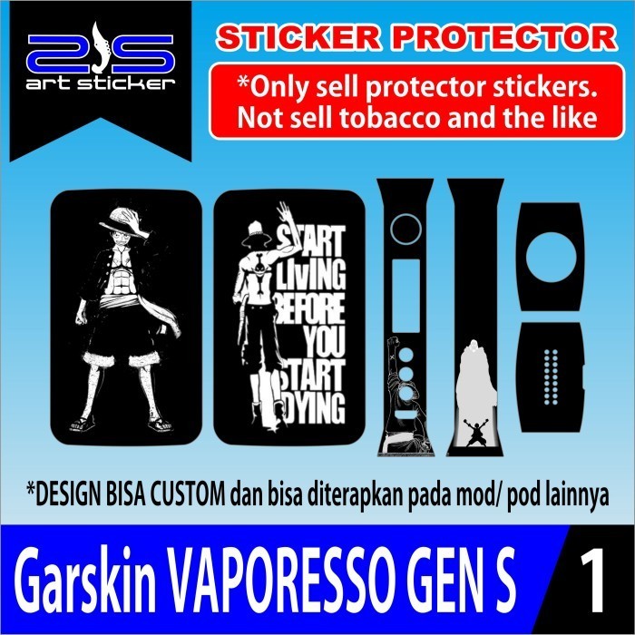 Jual SKIN Sticker Garskin Vap oresso Gen S - LUFFY BLACK | Shopee Indonesia