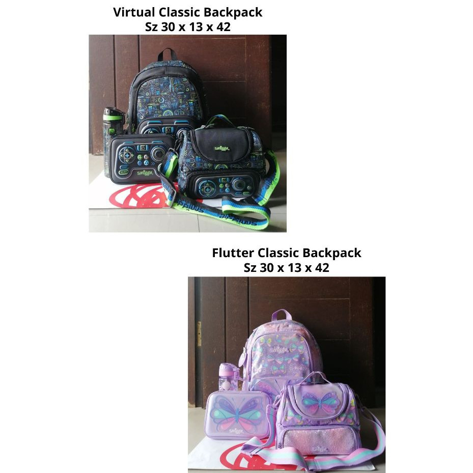 Jual Smiggle virtual / Flutter Classic backpack tas sekolah SD cowok ...