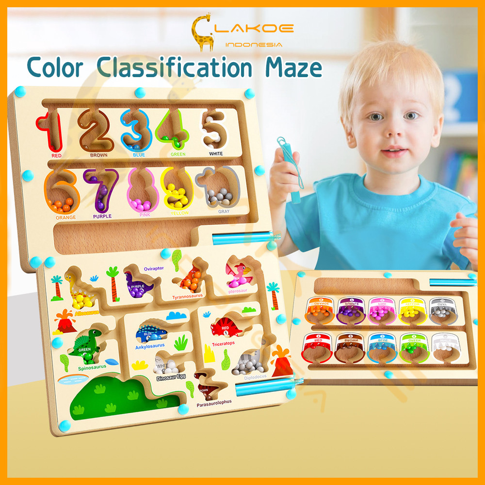 Jual LAKOE Color Classification Maze Mainan Sortir Warna Berhitung ...