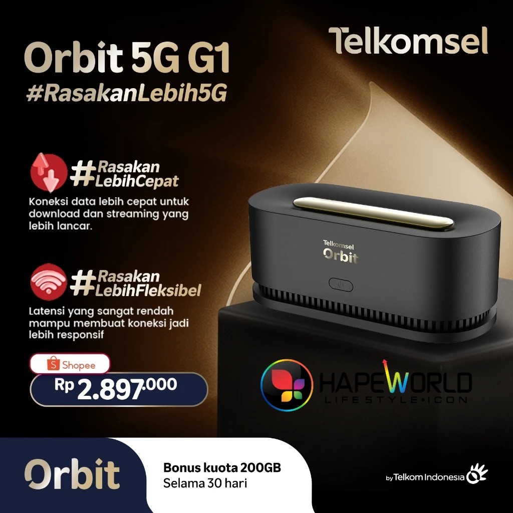 Jual MODEM 5G CPE TELKOMSEL ORBIT 5G G1 HKM-881 HIGH SPEED FREE KUOTA ...