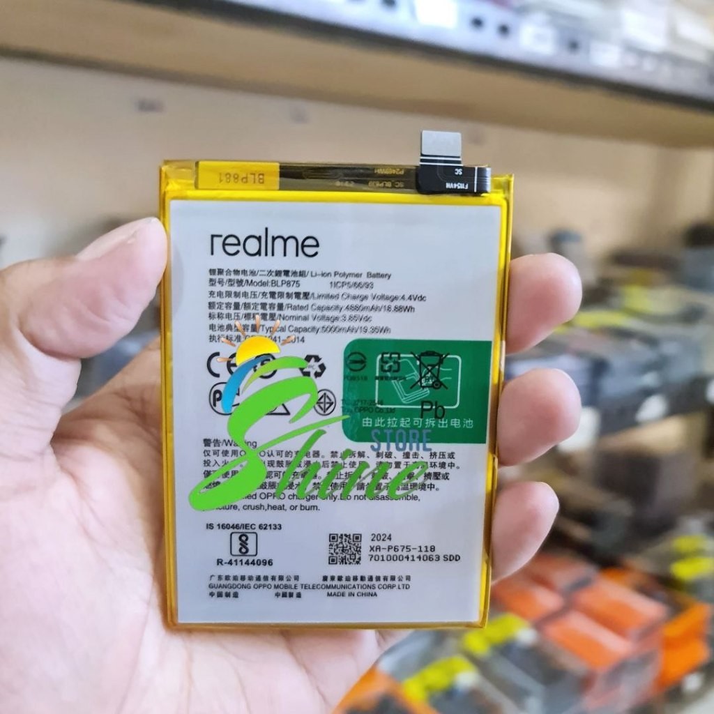 Jual Baterai Batre BLP875 Original HP Realme C55 RMX3710 Battery Batrei ...