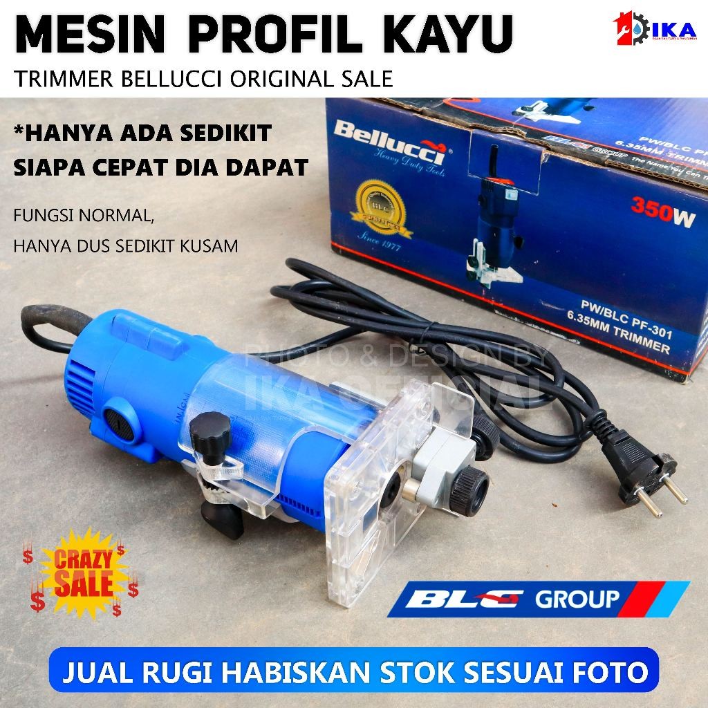 Jual Mesin Profil Trimmer Bellucci /Mesin Profil Kayu Router Wood ...