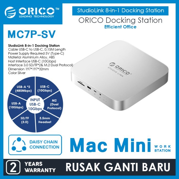 Jual ORICO Mac Mini Storage Expansion StudioLink 8-in-1 Docking Station ...