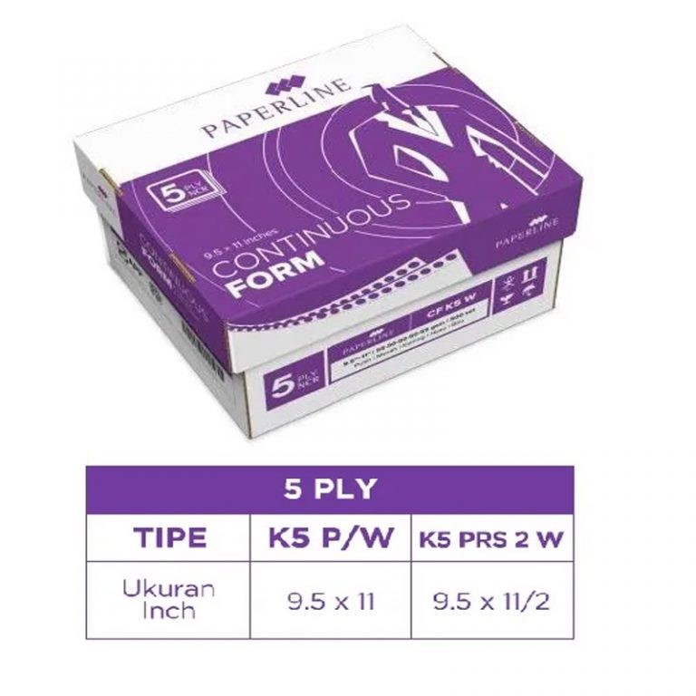 Jual Paperline Kertas Continuous Form 5 Ply K5 500 Set / | Shopee Indonesia