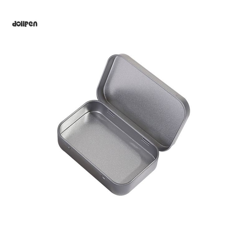 Jual Flip Cover Silver Kotak Besi Kecil Kotak Penyimpanan Persegi ...