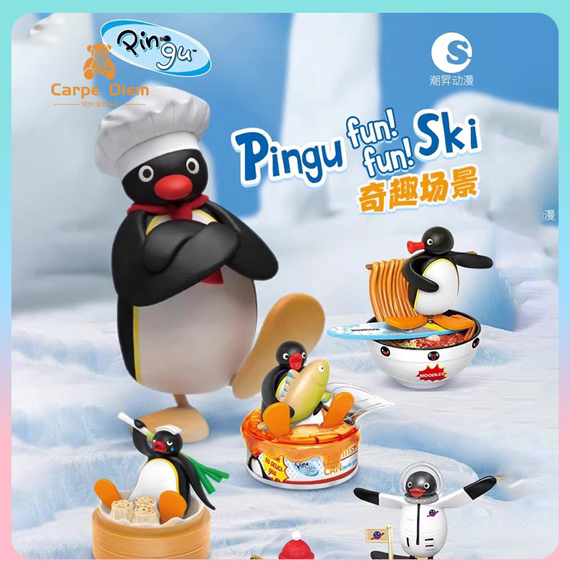 Jual Genuine Pingu Penguin Family Funny Scene Series Gacha Tide Play ...